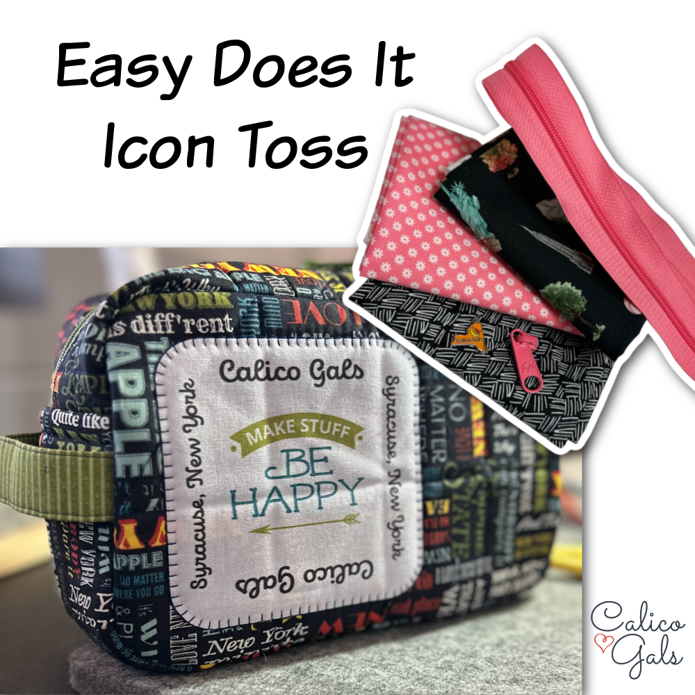 EASY DOES IT KIT BLACK WITH CORAL ZIPPER – Calico Gals