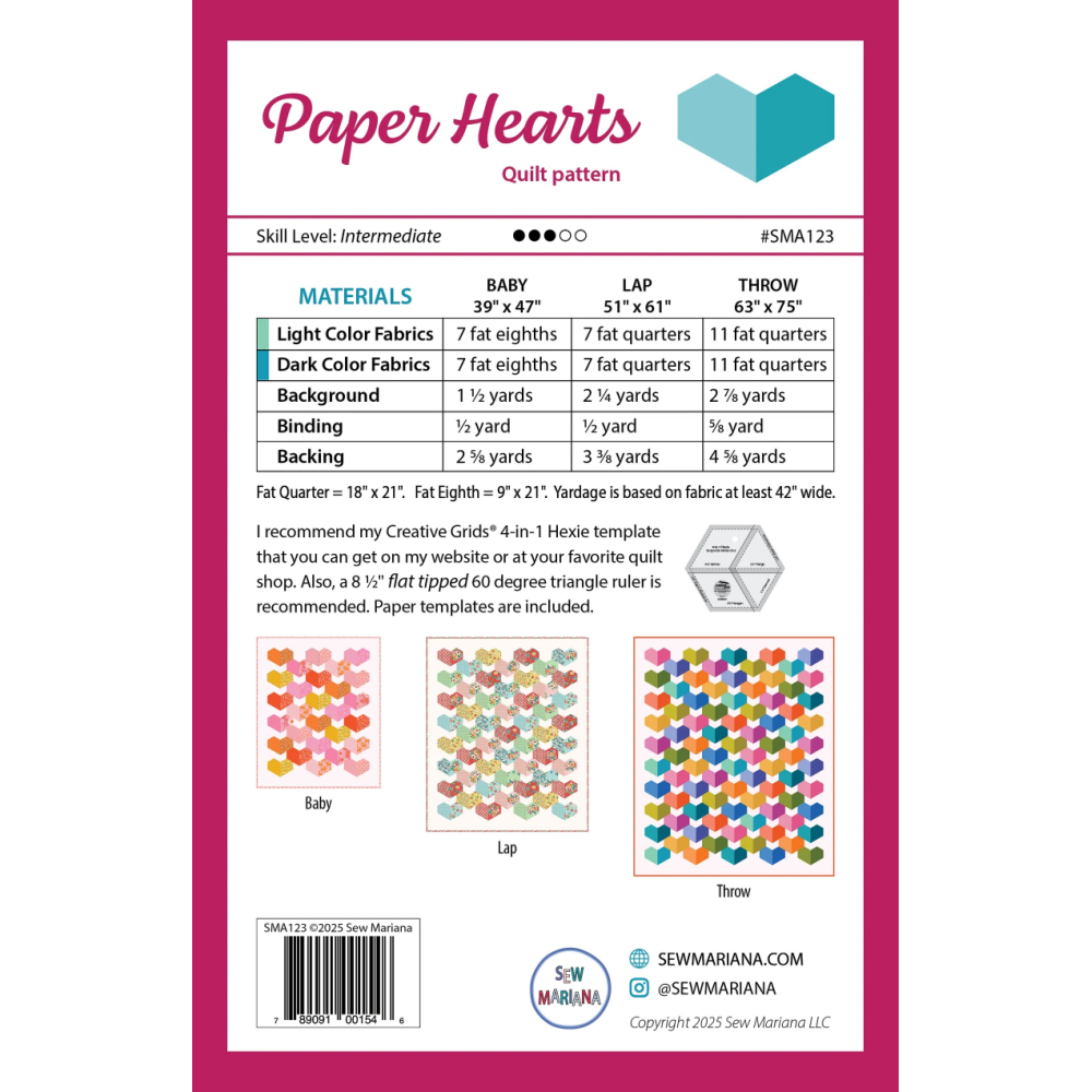 PAPER HEARTS PATTERN – Calico Gals