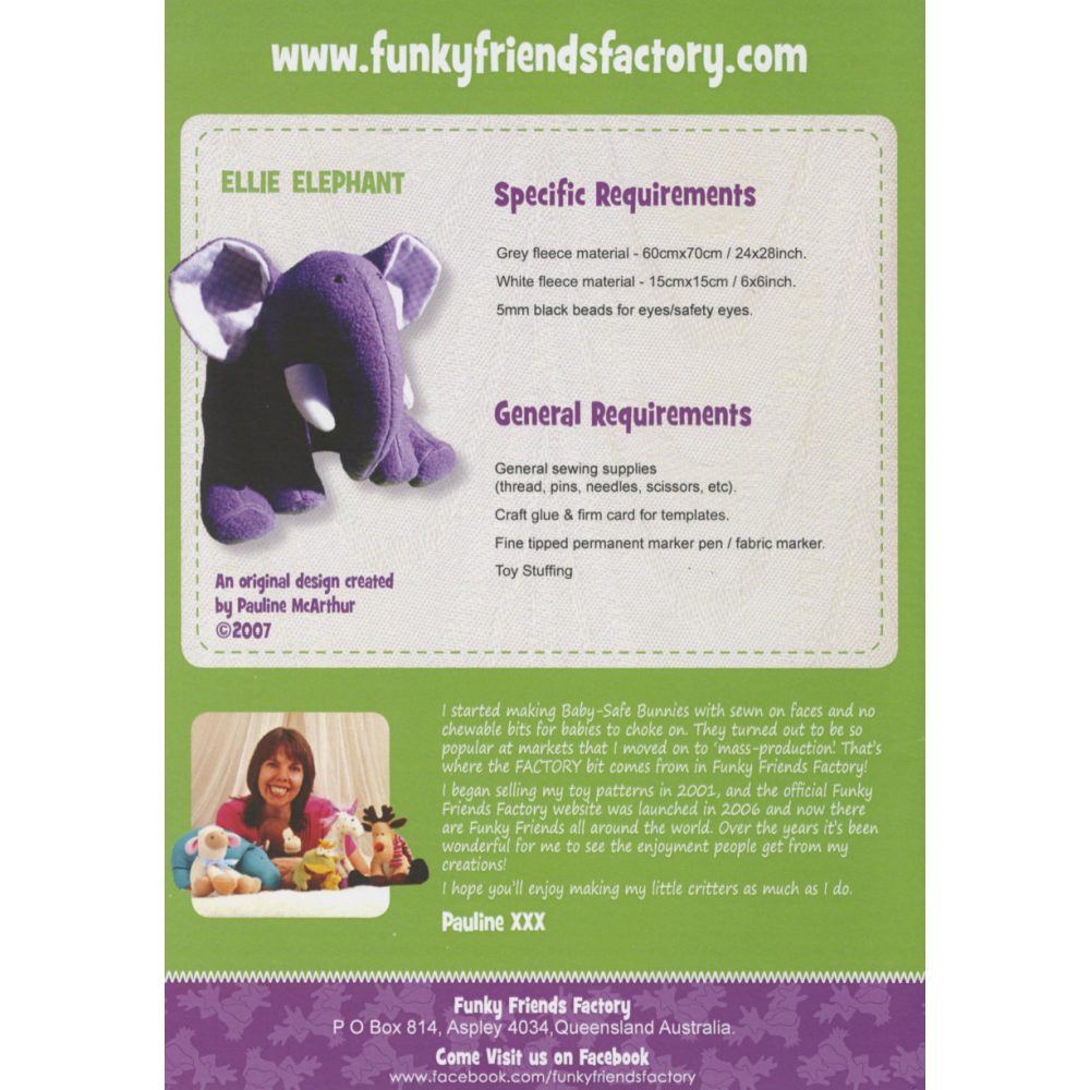 ELLIE ELEPHANT PATTERN – Calico Gals