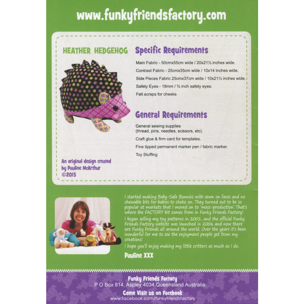 HANNAH HEDGEHOG PATTERN – Calico Gals