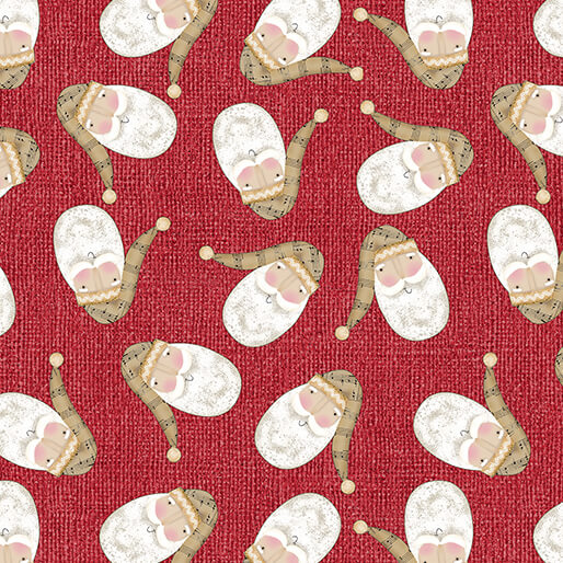 TOSSED SANTA RED WHITE CHRISTMAS – Calico Gals