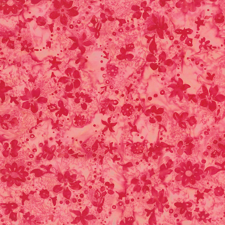 RED SMALL FLORAL BATIK ROSE PARADE – Calico Gals