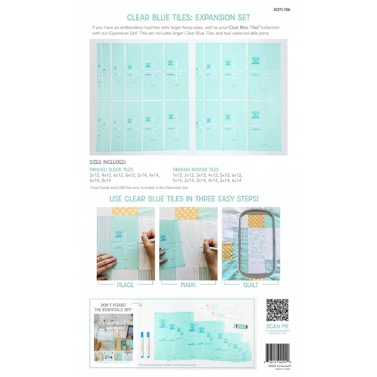 CLEAR BLUE TILES: EXPANSION SET – Calico Gals