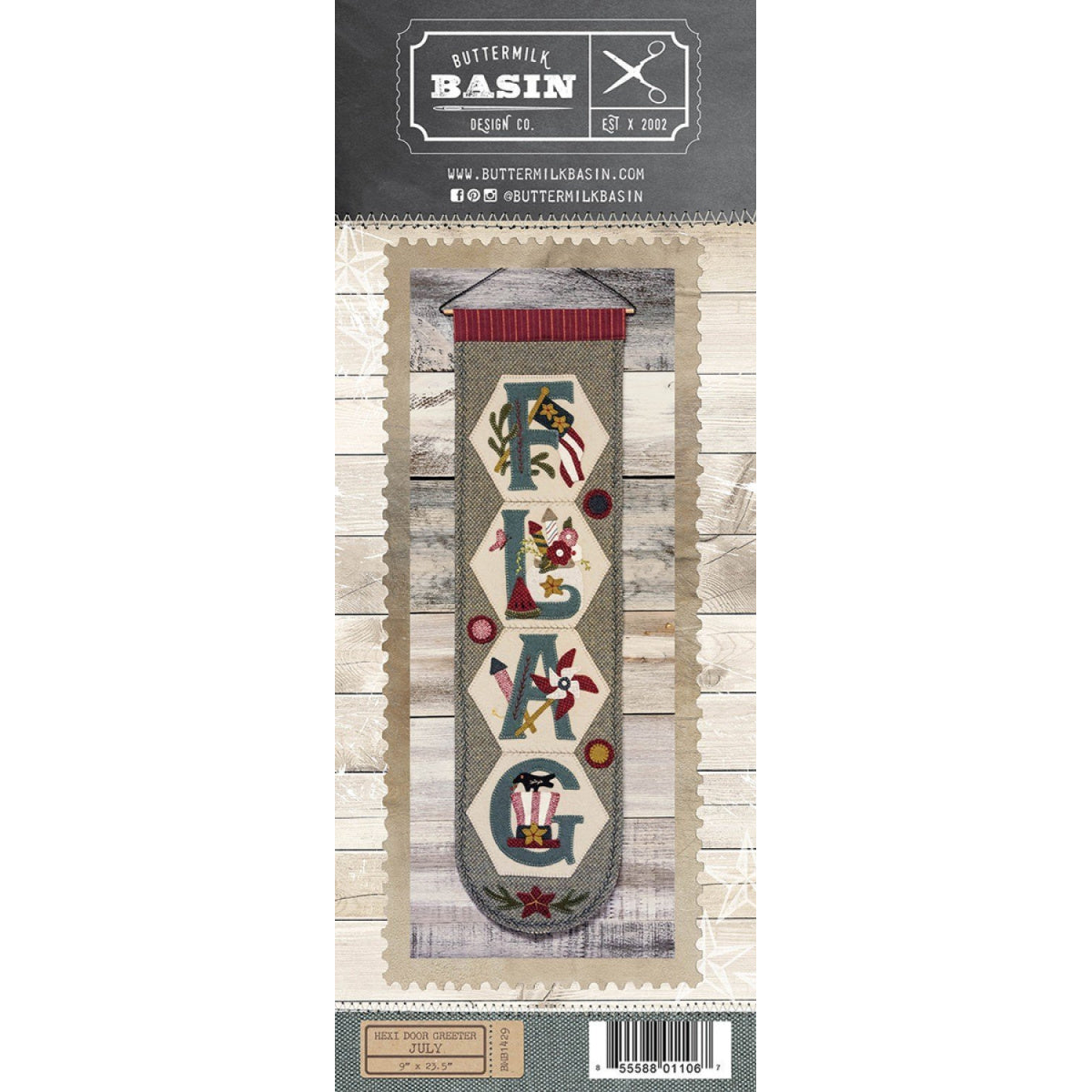 FLAG HEXI DOOR GREETER PATTERN – Calico Gals